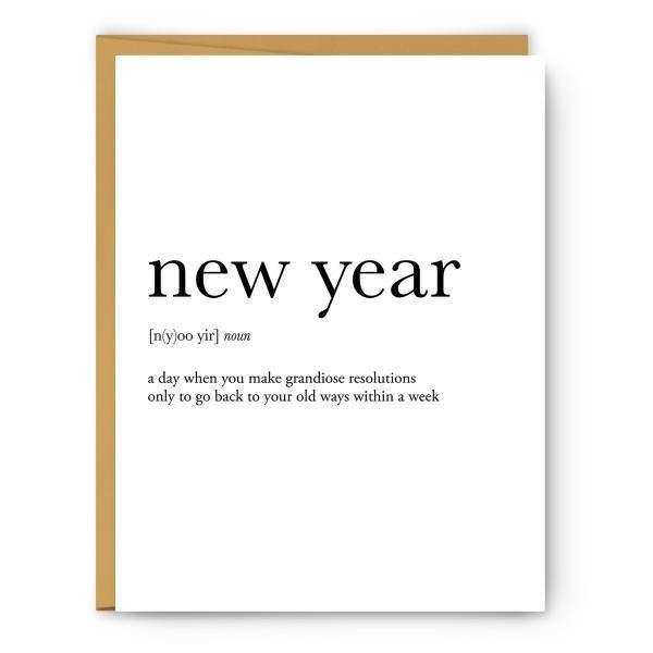 New Year Definition - Greeting Card
