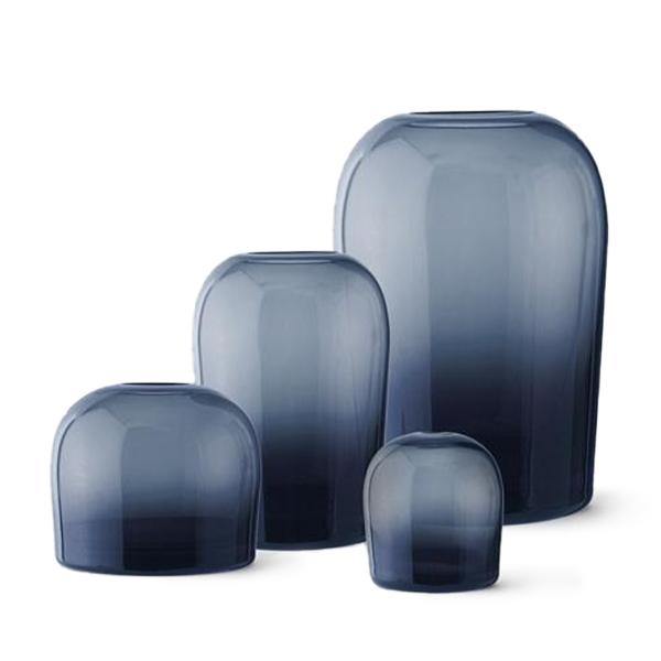 Audo Copenhagen Troll Glass Vase - Midnight Blue